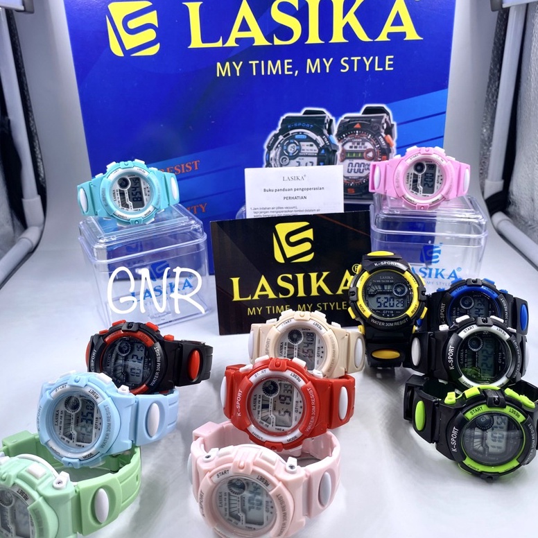 Jual SALEE NEW JAM TANGAN ANAK SDSMP LASIKA 7118 DIGITAL ORIGINAL BOX ...