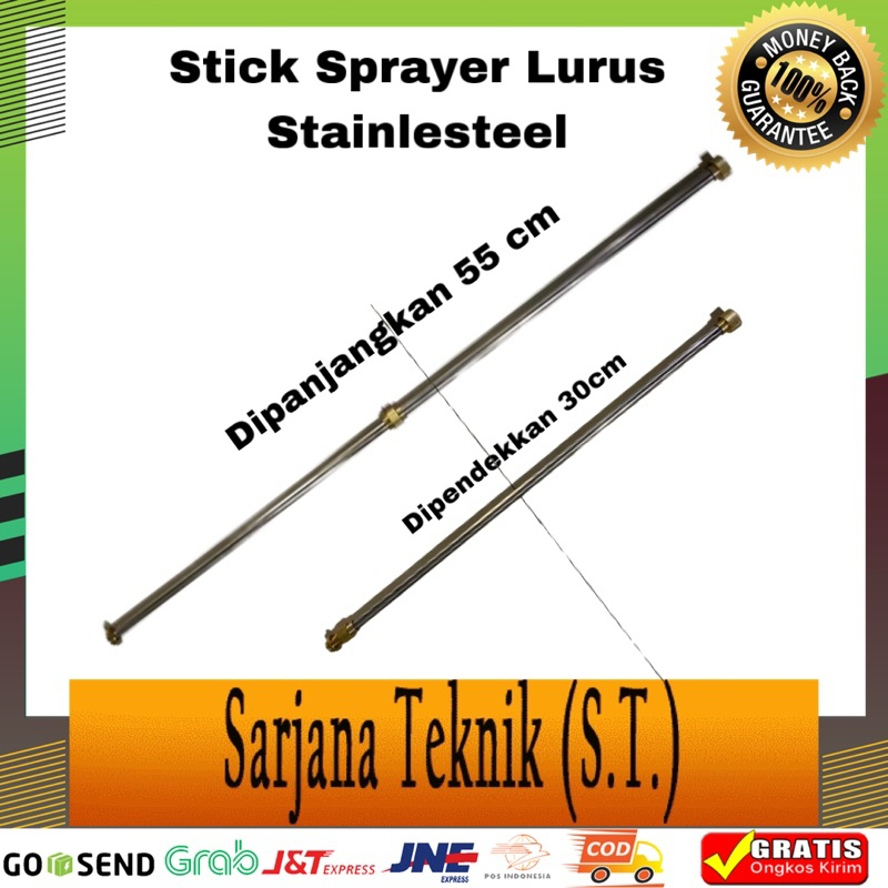 Jual Stick Sprayer Elektrik Stainlessteel Lurus / Telescopic | Shopee ...