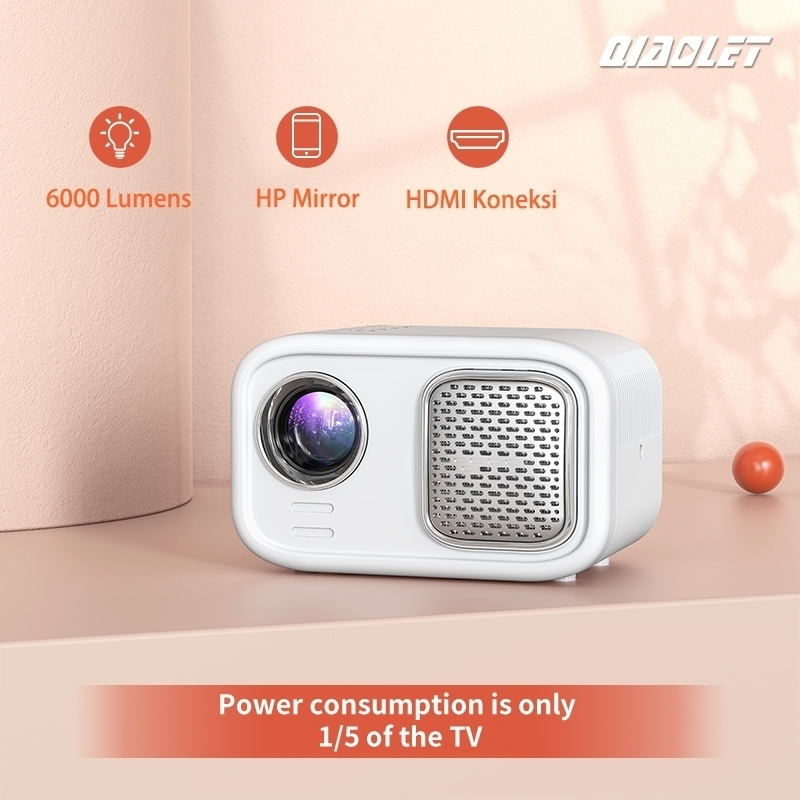 Jual QIAOELT K1 Android Proyektor Mini 6000 Lumens Android 9.0 ...