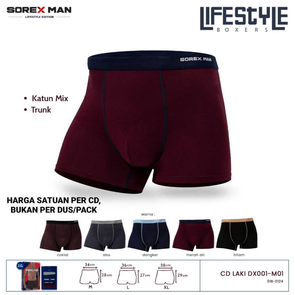 Jual SOREX MAN CD DX001-M01 LIFESTYLE BOXER - CELANA DALAM PRIA | Shopee Indonesia