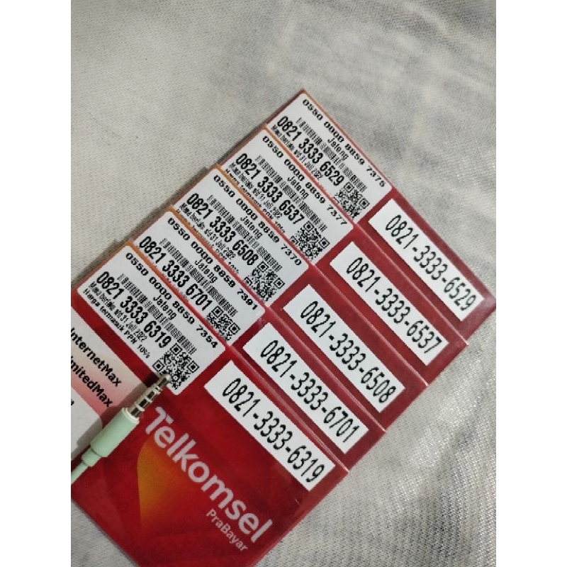 Jual Kartu Telkomsel Nomor Cantik Rapi Kwartet 3333 Simpati Prabayar ...