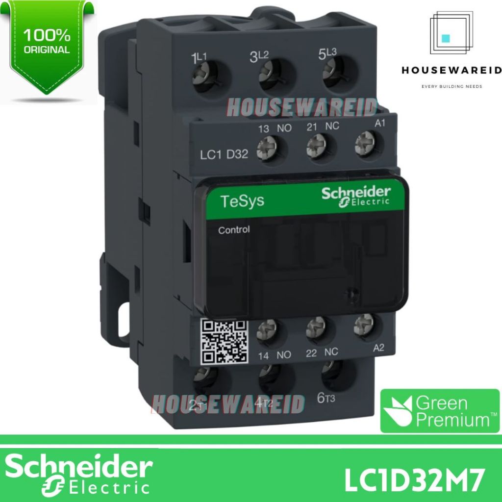 Jual Kontaktor Schneider LC1D32M7 3p 32a 220v AC Original / Contactor 3 Phase 32 Ampere LC1D32 ...