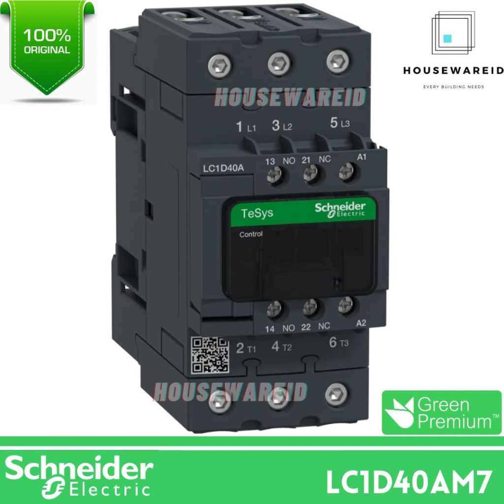 Jual Kontaktor Schneider LC1D40AM7 3p 40a 220v AC Original / Contactor 3 Phase 40 Ampere LC1D40A ...