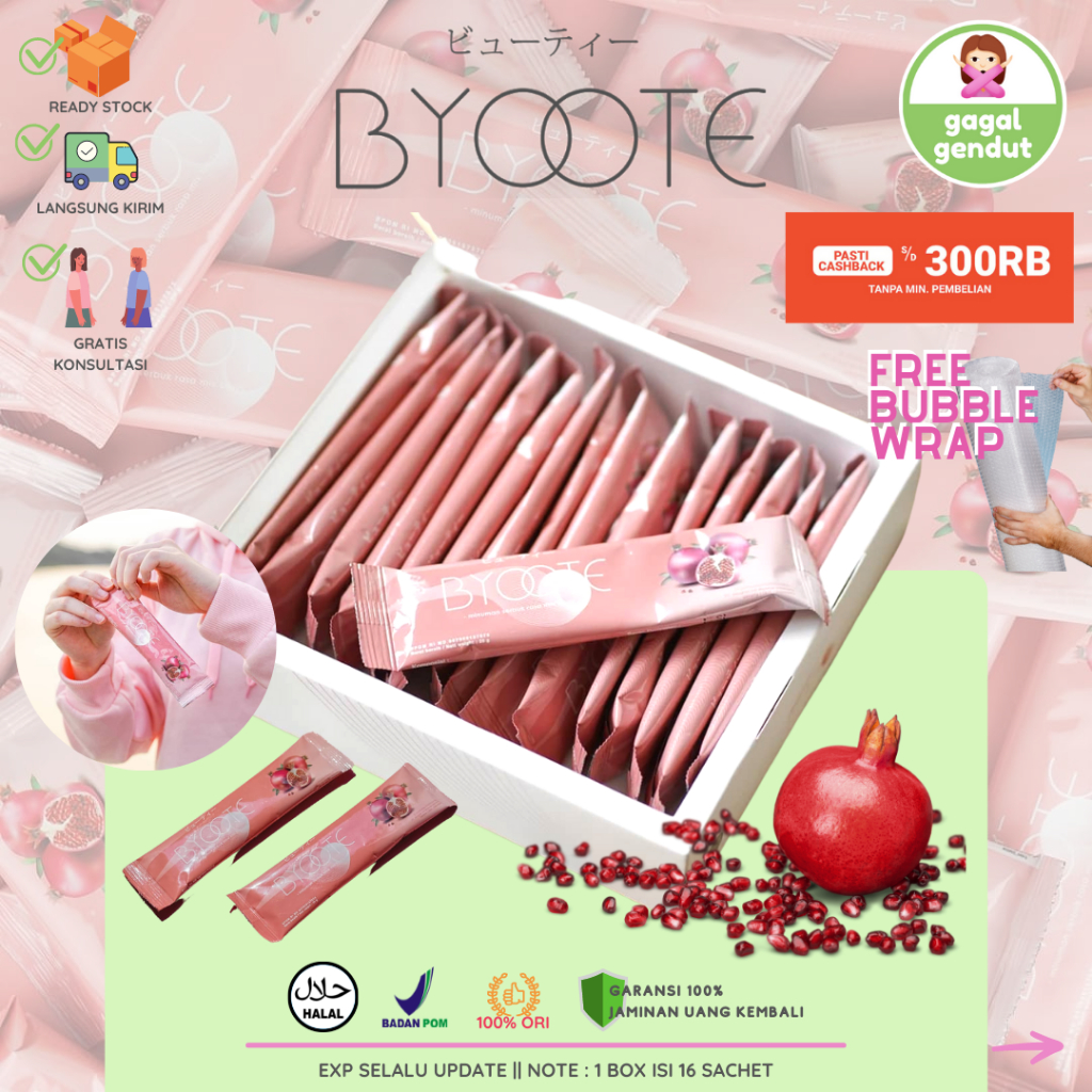 Jual BYOOTE COLLAGEN 1 BOX ISI 16 / BYT COLLA ORIGINAL HALAL BPOM BYOTE ...