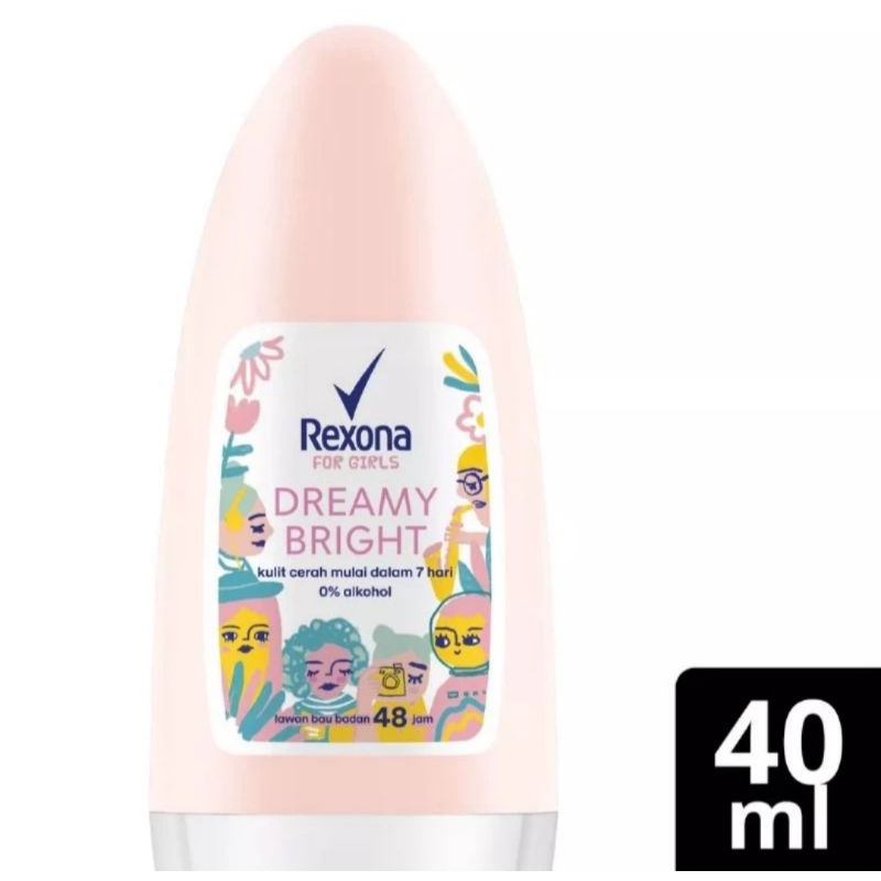 Jual Rexona dreamy bright deodorant roll on 40 ml | Shopee Indonesia