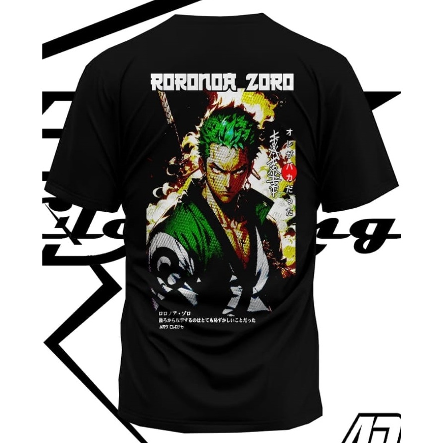 Jual Kaos Anime Roronoa Zoro Keren ARK-CLOTH Cotton Combed 30s | Shopee ...