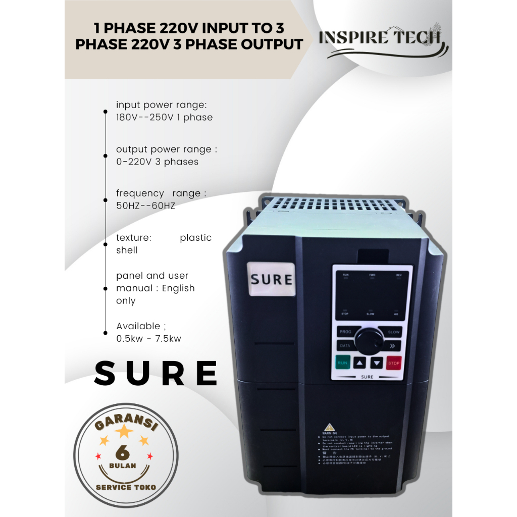 Jual Inverter sure VARIABLE DRIVE FREQUENCY SURE single past input To ...