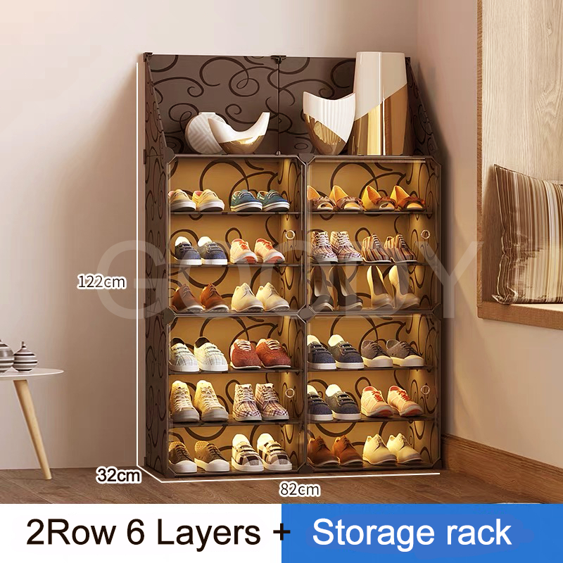 Jual Rak Sepatu Tertutup Anti Debu Rak Sepatu 8 Susun Plastik Lemari ...