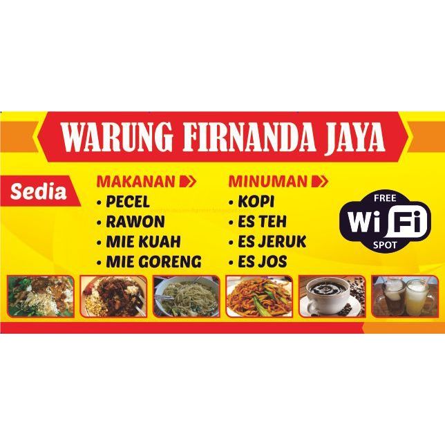 Jual Spanduk Warung Jajanan Bisa Ganti Nama dan Menu Desain Gratis ...