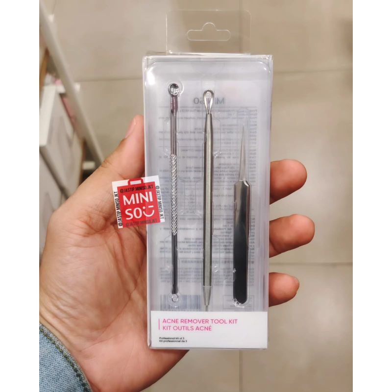 Jual MINISO 🆕 Professional Acne Remover Tool Kit (isi 3pcs) | Shopee ...