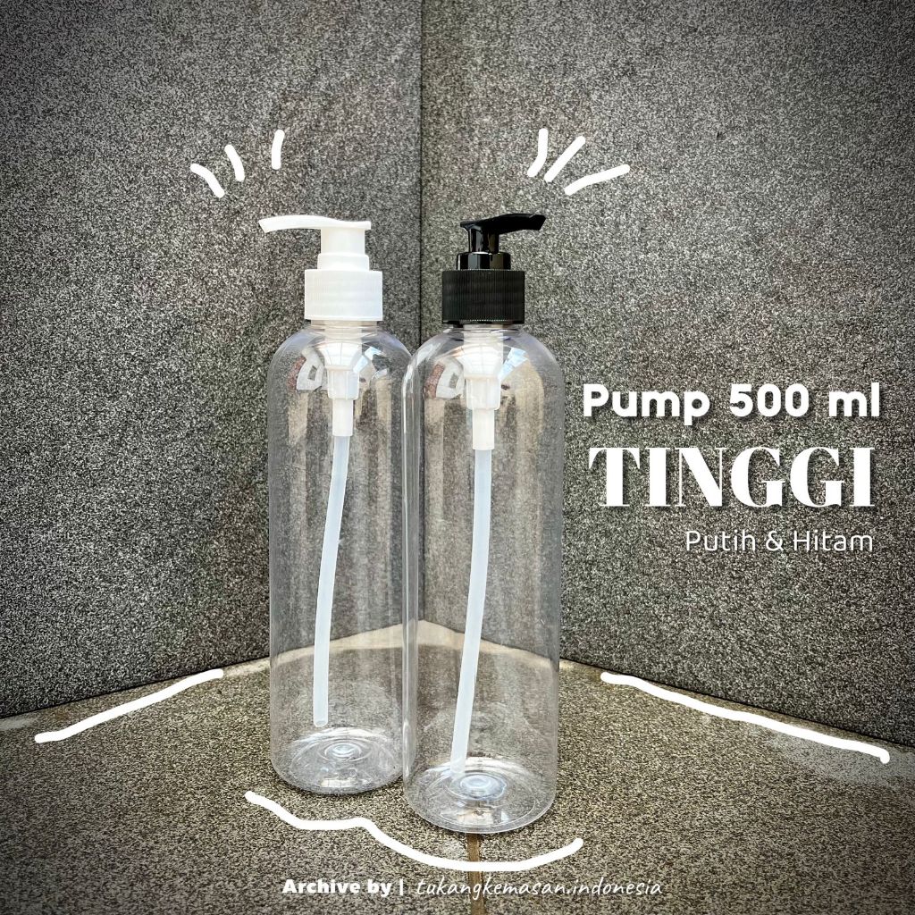 Jual Botol Pump 500 ml Tinggi / Botol Sanitizer / Botol Sabun Cair / Botol Sabun Cuci Tangan ...