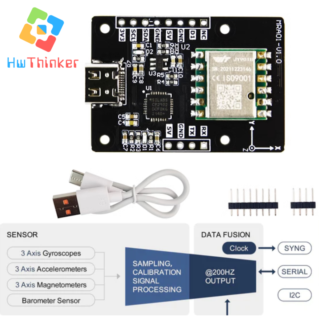 Jual Yahboom Imu 10 Axis Inertial Navigation Arhs Sensor Module With Accelerometer Gyroscope 8404