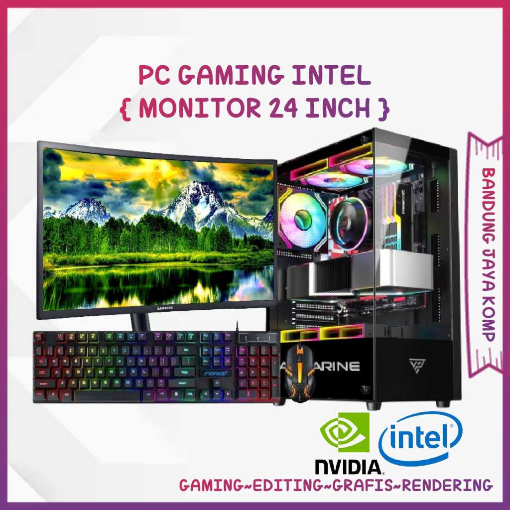 Jual PC GAMING CORE I5 10400F VGA GTX 1650 4GB RAM 16GB MONITOR 24 INCH SIAP LIBAS GAME BERAT ...