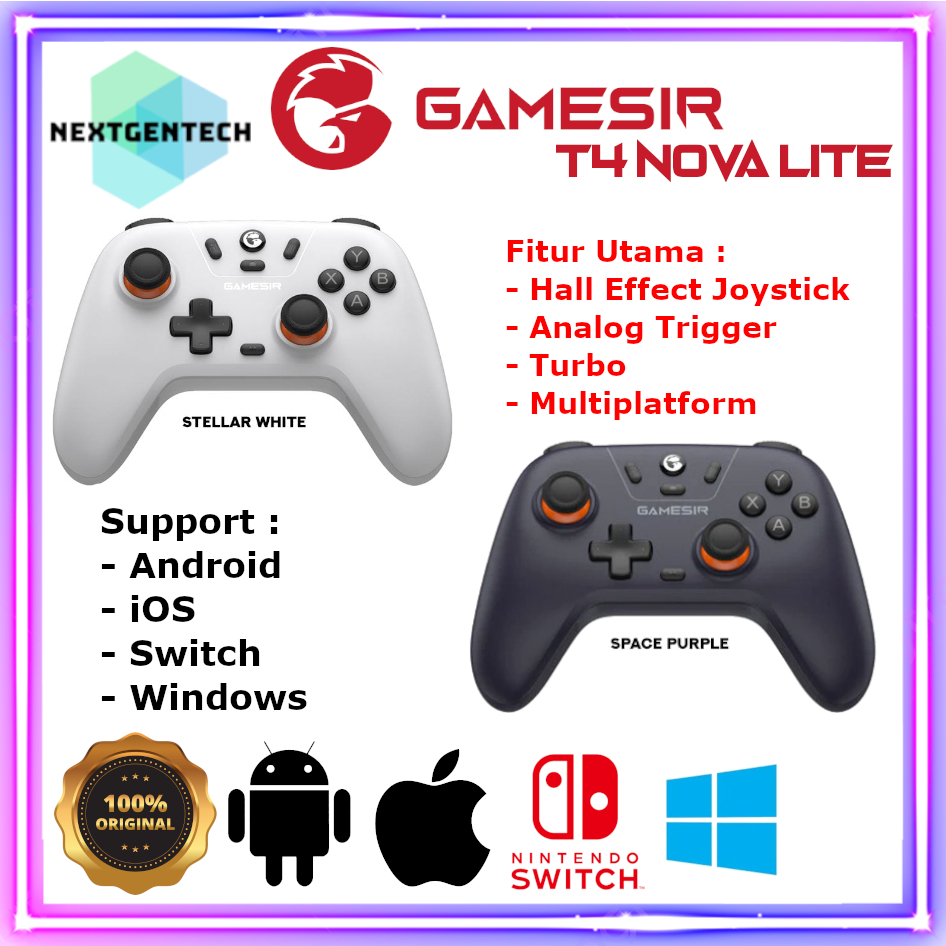 Jual Gamesir T4 Nova Lite Wireless Game Controller Gamepad Multiplatform | Shopee Indonesia