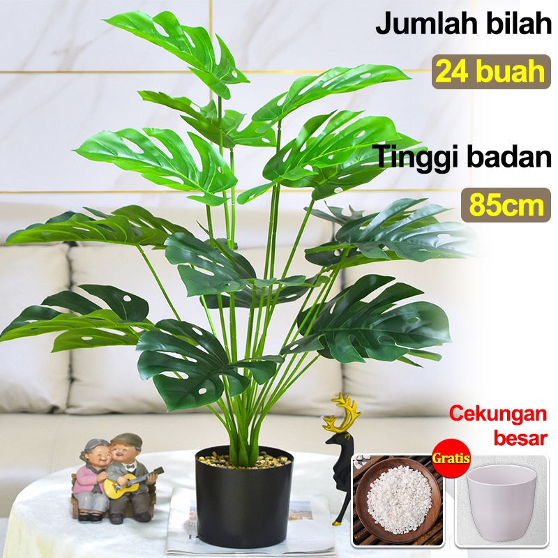 Jual 【Kemiripan 99%】daun artificial/tanaman hias plastik/bunga hiasan ...