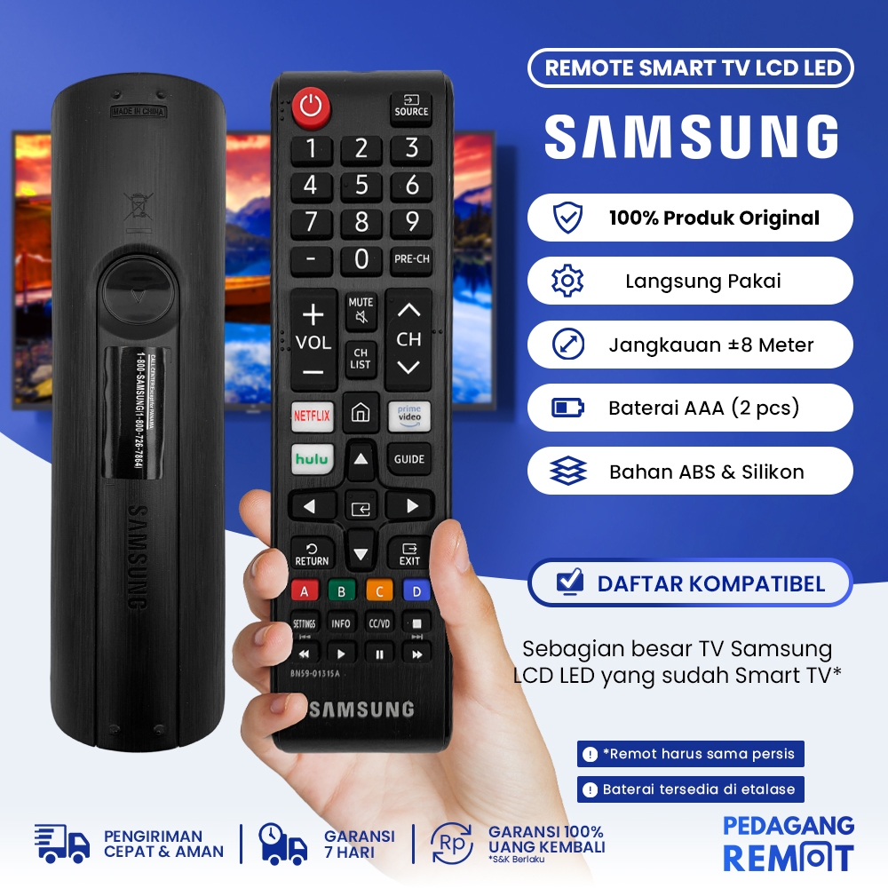 Jual Remot Remote TV Samsung LCD LED Smart TV Netflix BN59-01315A Original | Shopee Indonesia