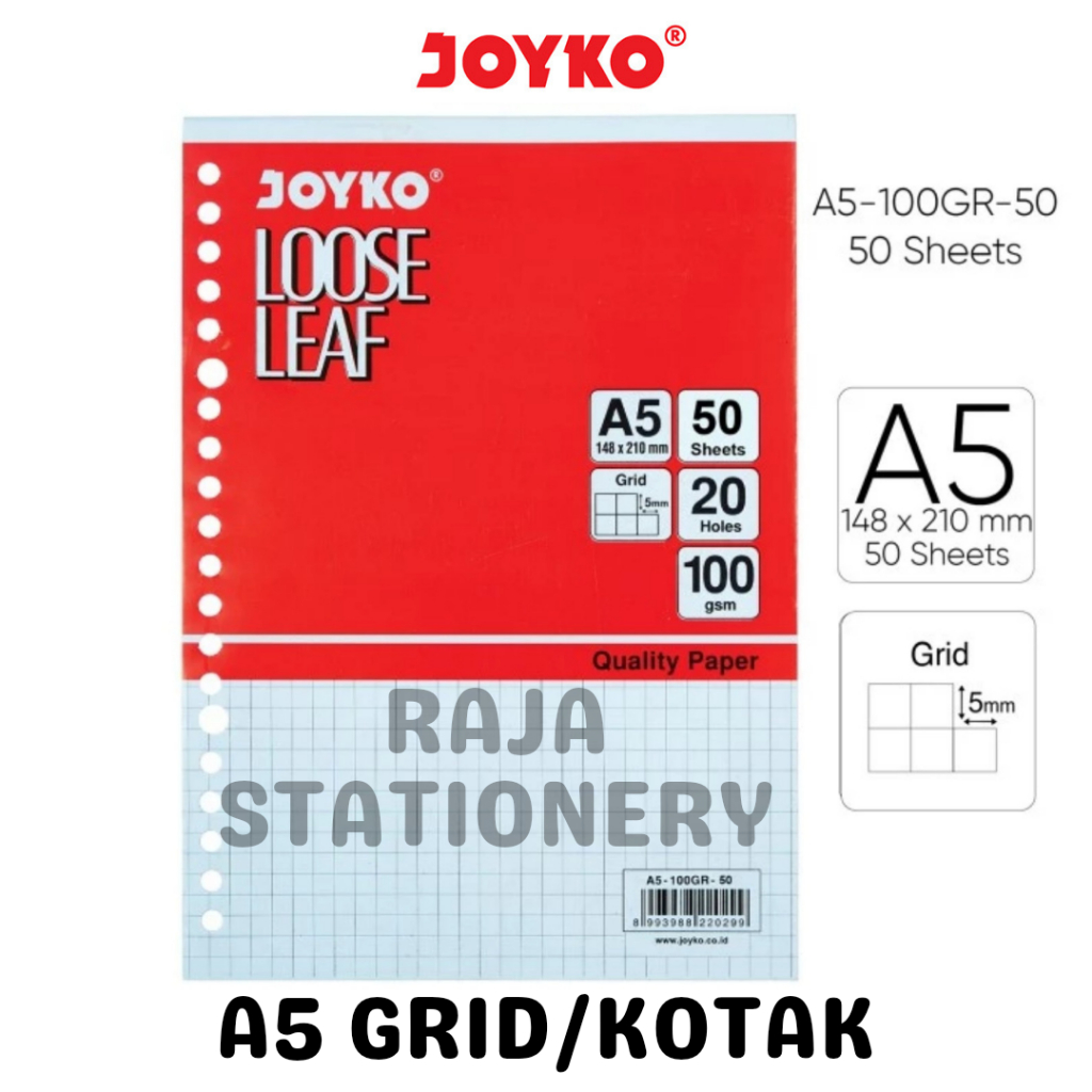 Jual JOYKO LOOSE LEAF A5 B5 KERTAS BINDER A5 B5 JOYKO GARIS TITIK KOTAK POLOS | Shopee Indonesia