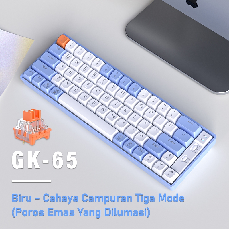 Jual GK65 keyboard gaming 3 Mode Hotswap wireless mechanical keyboard ...