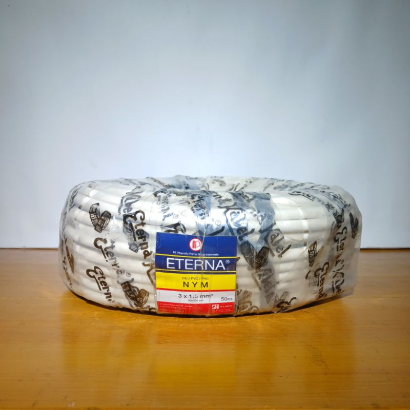 Jual Kabel listrik NYM 3x1,5mm ETERNA / kabel engkel [ecer per 1 meter ...