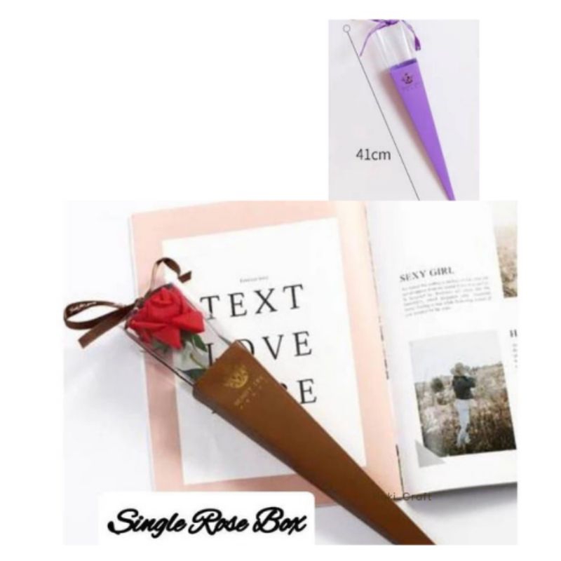 Jual Kotak Bunga Plastik Bijian Wrapping Cone Flower Single Box 41 x 7 ...