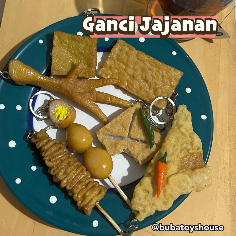 Jual Gantungan Kunci Ceker ayam Telor Puyuh Mendoan Tahu Goreng Cabe ...