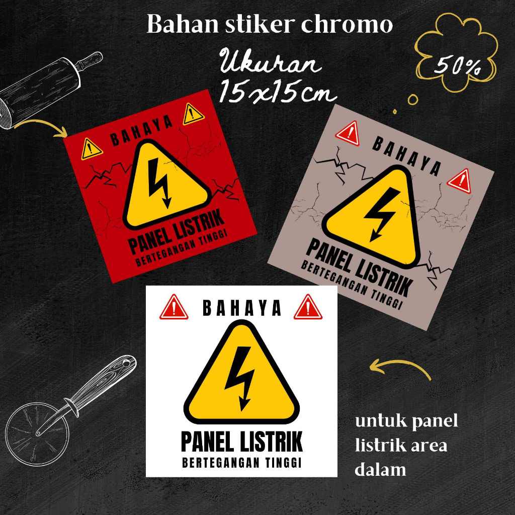 Jual stiker bahaya danger box panel listrik petunjuk sign peringatan ...