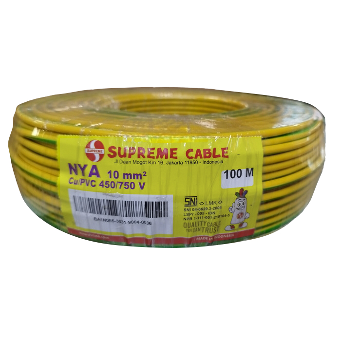 Jual Kabel Listrik Nya 1x10 ISI 1 10 MM Supreme Tunggal Single Core Panel Grounding Kawat ...