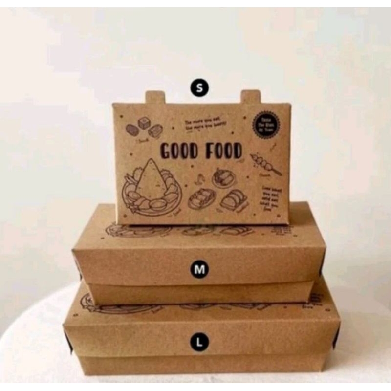 Jual PAPER LUNCH BOX UKURAN L,KEMASAN AYAM GEPREK,MIE AYAM ISI 10 ...