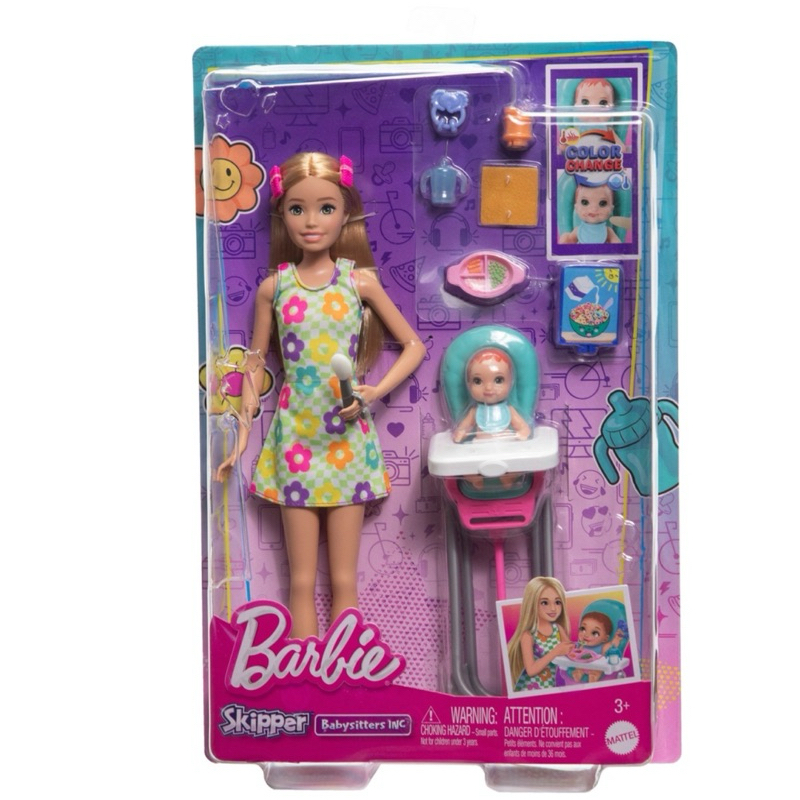 Jual Barbie Skipper Doll with Babysitting Set Color Change Toy Playset ...