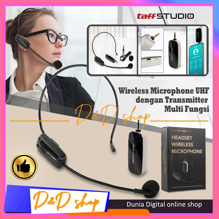 Jual Wireless Microphone UHF Call Center with Transmitter | Shopee ...
