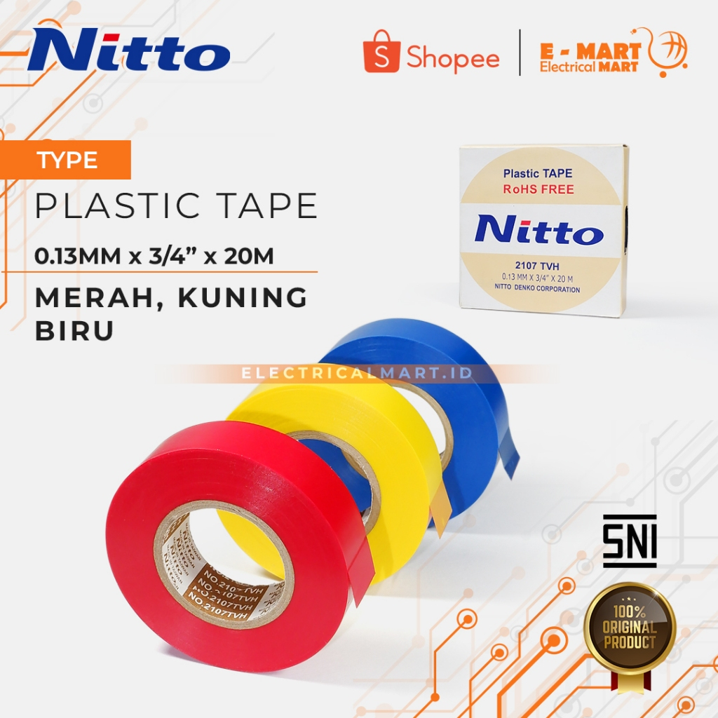 Jual Nitto Isolasi Listrik Warna Warni | Shopee Indonesia