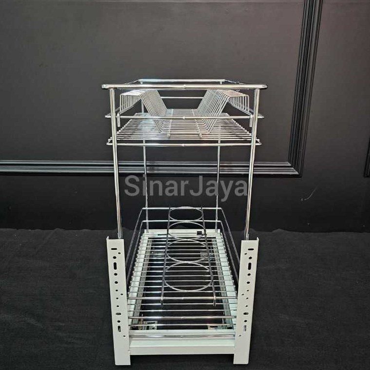 Jual rak piring dan rak botol dalam kabinet 30cm | Shopee Indonesia