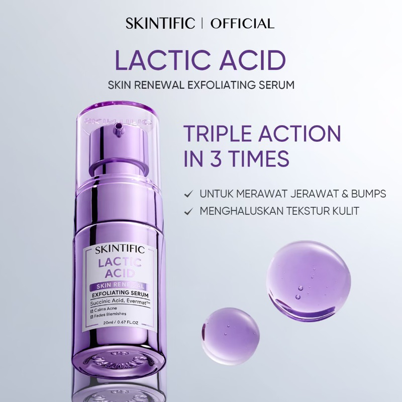 Jual SKINTIFIC - Lactic Acid Skin Renewal Exfoliating Serum 20ml ...