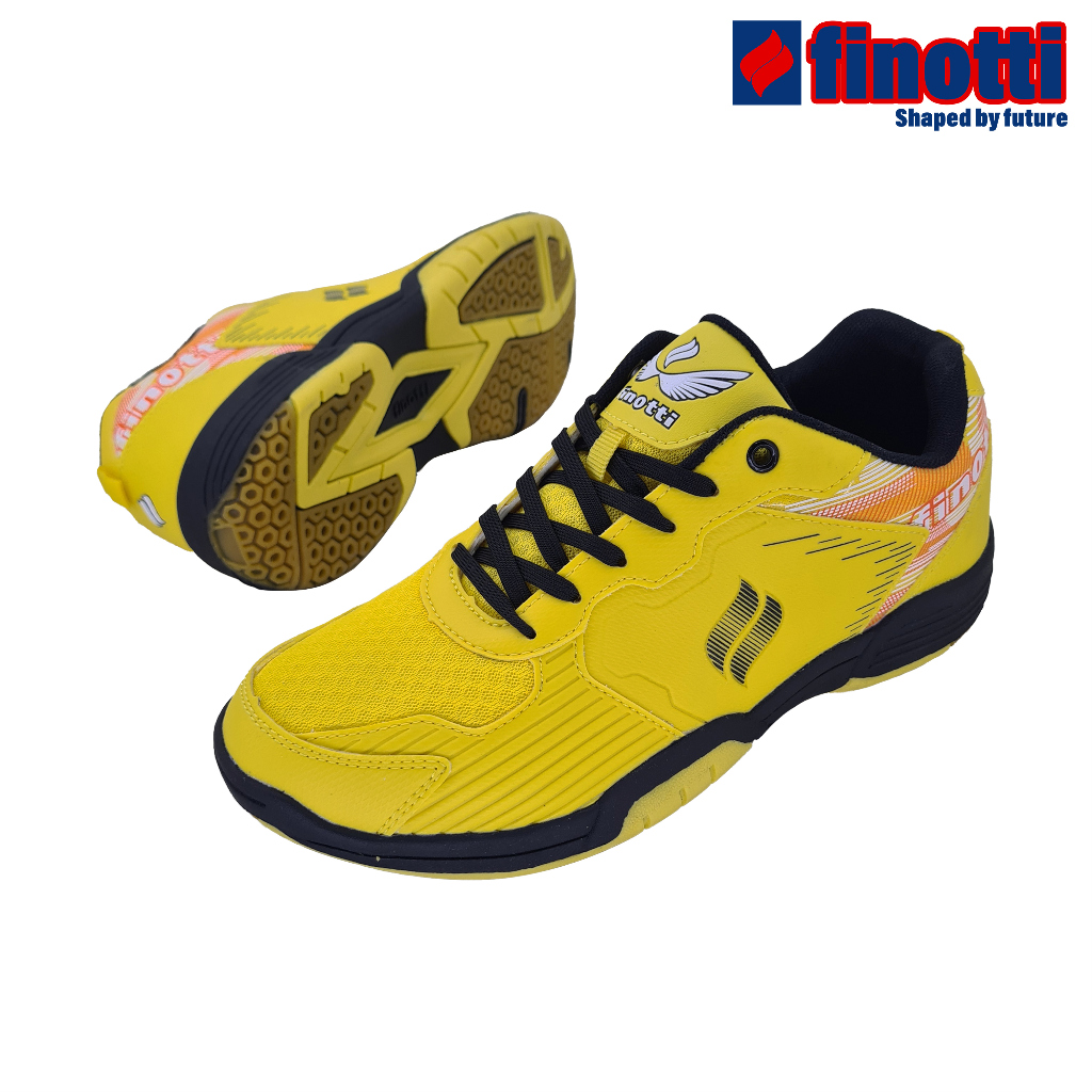 Jual Sepatu badminton / bulu tangkis Finotti SMASH 5 - Kuning | Shopee ...