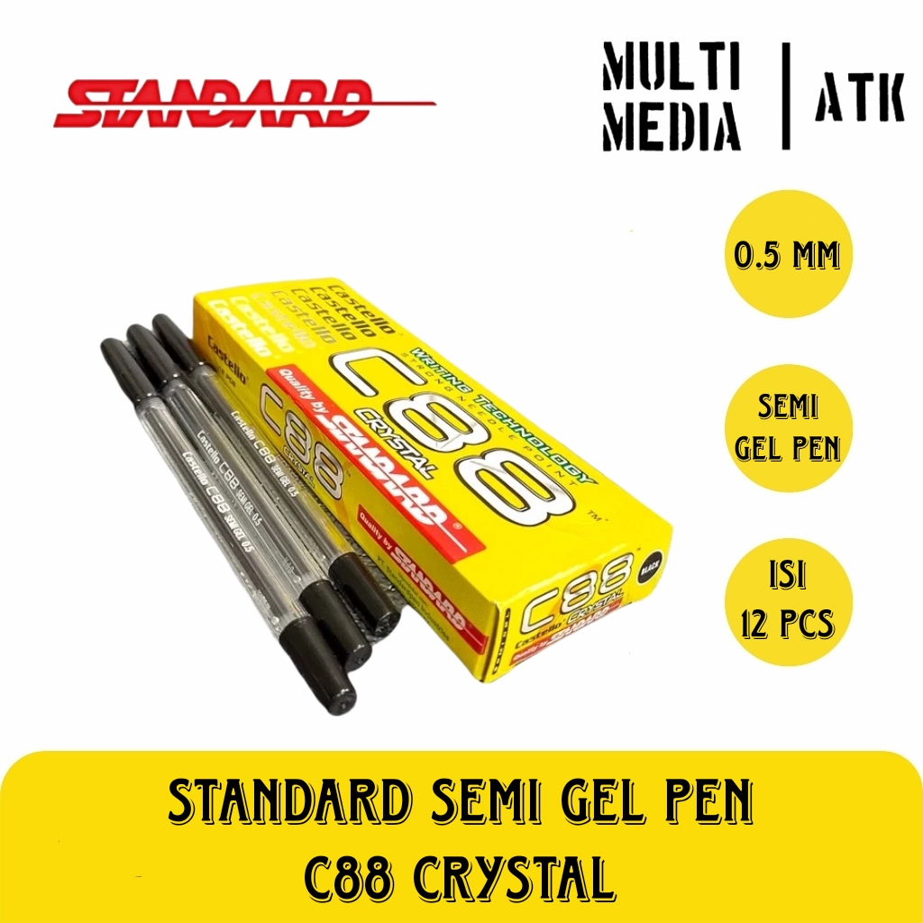 Jual BALLPOINT / PULPEN STANDARD C88 CRYSTAL CASTELLO (1 PAK) | Shopee ...