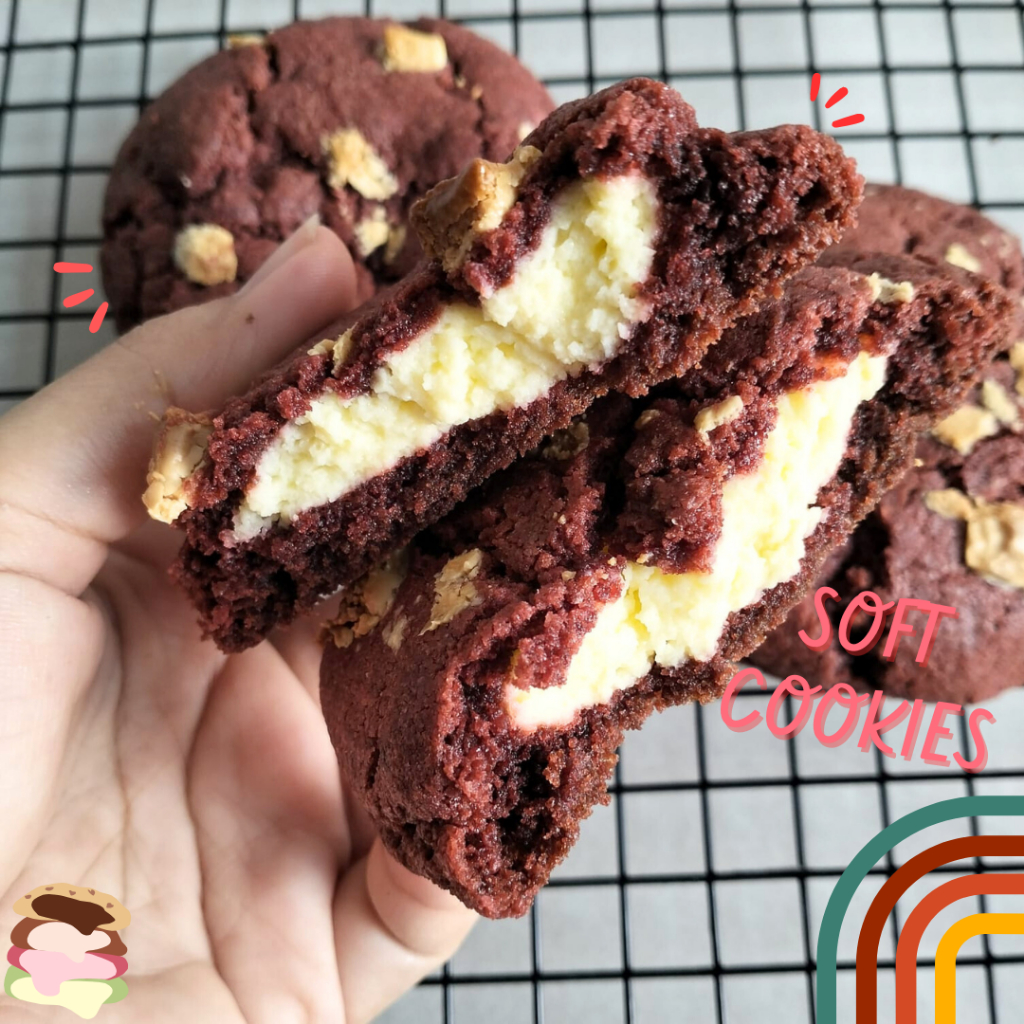 Jual Best Soft Baked Cookies Red Velvet Chesee Varian Rasa (Min Order 5 ...