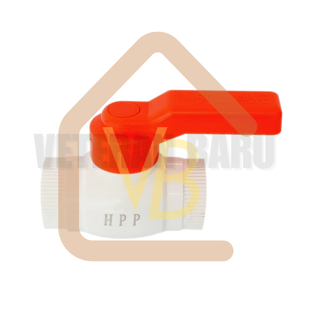 Jual stop kran pvc HPP 1/2" 3/4" inch ball valve /stop keran putih ...