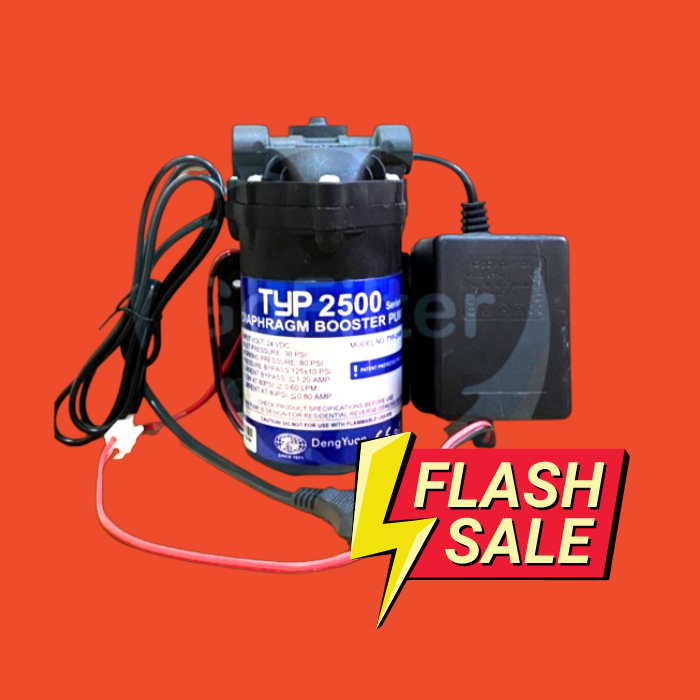 Jual Booster Pump RO 24V + Konektor + Adaptor FULL SET ORIGINAL ...