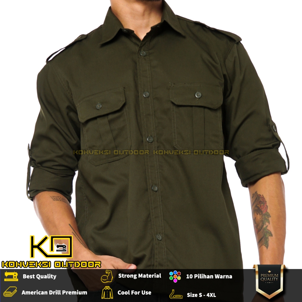 Jual BAJU KEMEJA PDH PDL PRIA WANITA LAPANGAN LENGAN PANJANG - Seragam ...