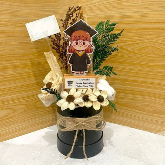 Jual Bloom Box Wisuda/Graduation Souvenir/Bouquet/Trophy/Piagam Akrilik ...