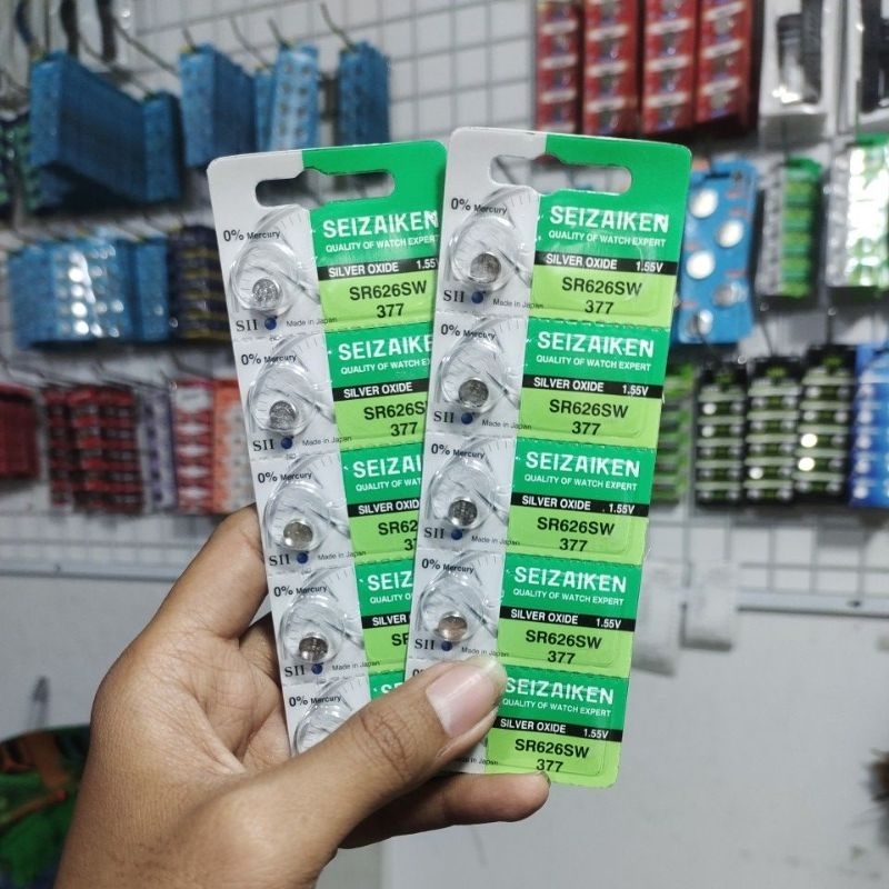Jual Baterai seiko SEIZAIKEN sr626sw 626 377 1.55volt original (5pcs ...