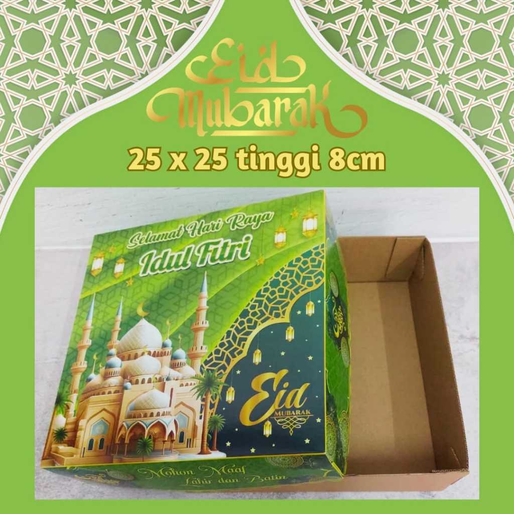 Jual Dus Lebaran Ekonomis 25 x 25x 8cm cake box idul fitri hampers ...