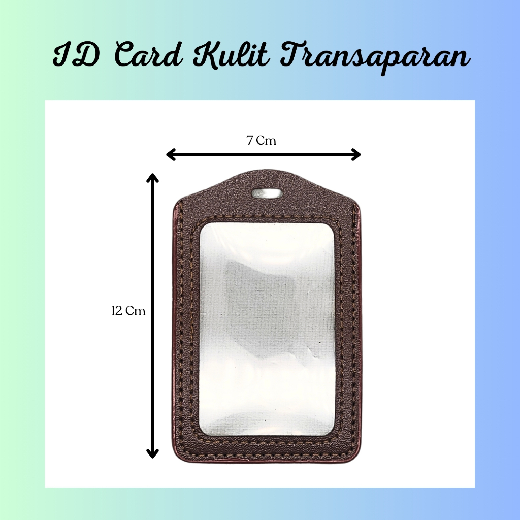 Jual 1 Pack isi 50 Pcs Frame id card kulit Vertical warna/Casing id ...