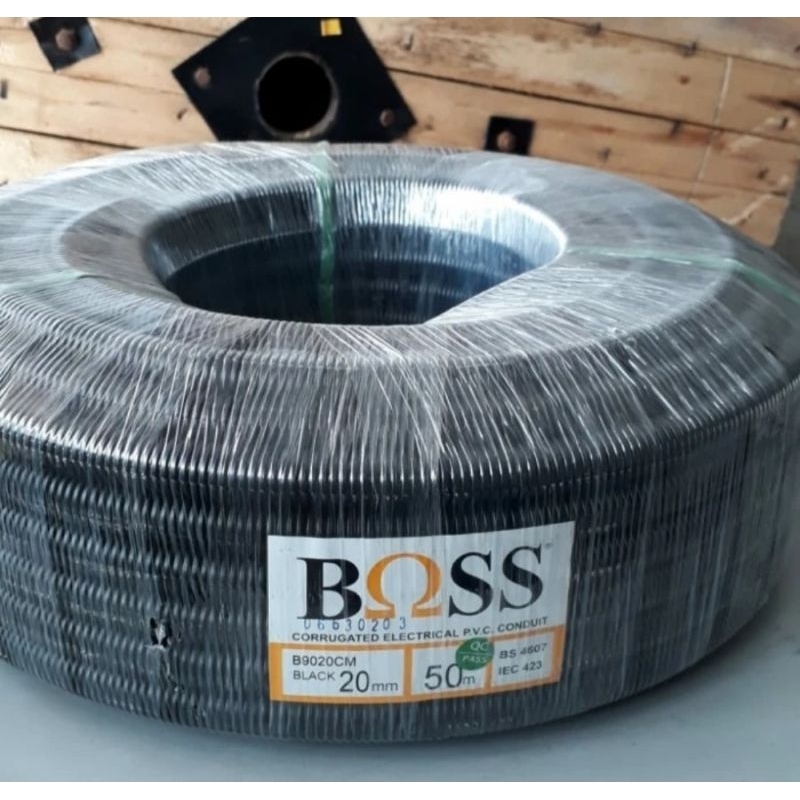 Jual Selang Flexibel BOSS 20mm Hitam Fleksibel Conduit PVC 20 mm Boss ...