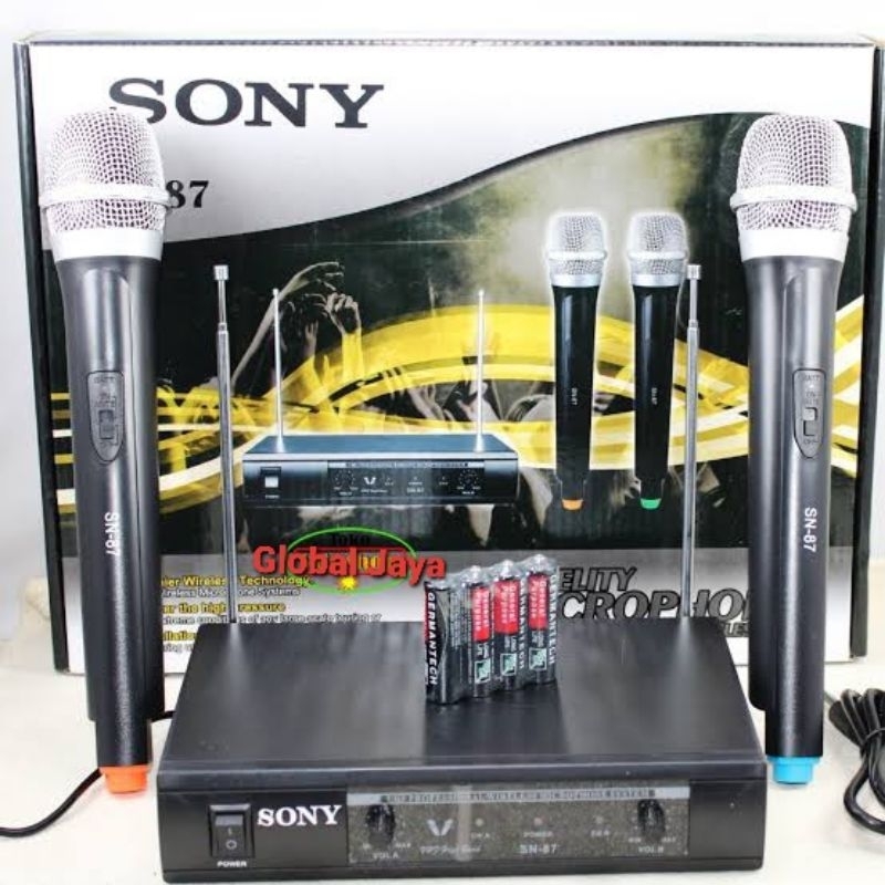 Jual Mic wireless sony sn87/ mic sony sn 87/ mic/ mic karaoke/ ktv/MIC tanpa kabel/ wireless ...