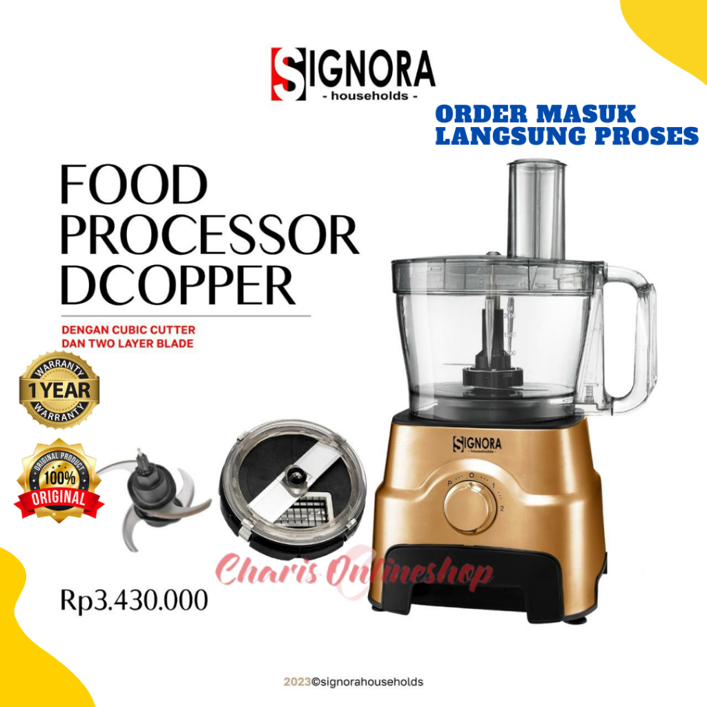 Jual SIGNORA | Food Processor Dcopper DENGAN CUBIC CUTTER [AGEN RESMI ...