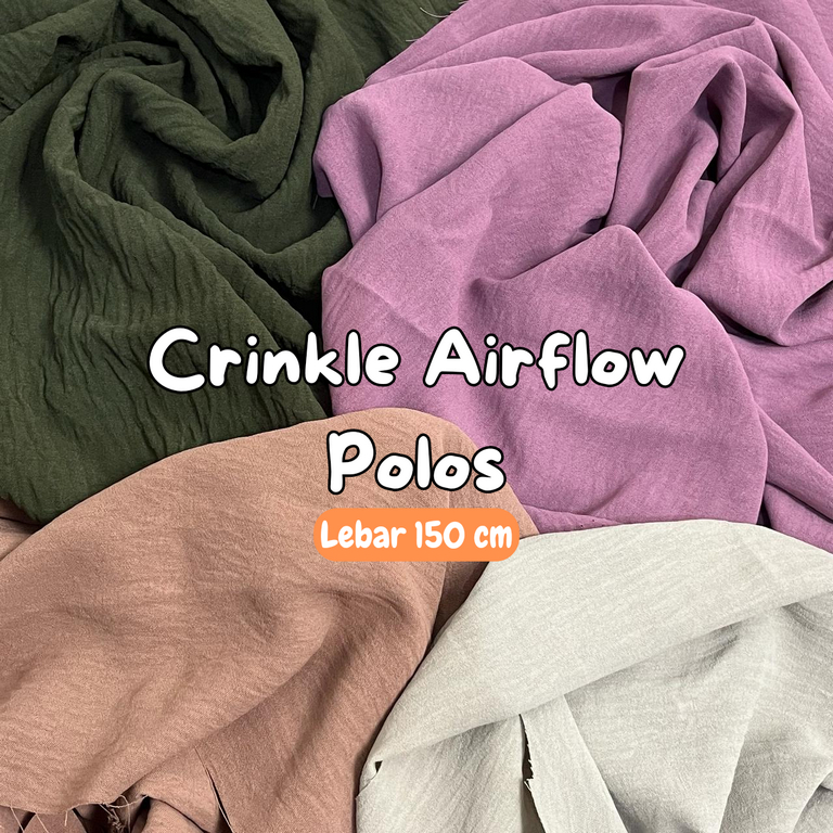 Jual Kain Crinkle Cey airflow Kringkel polos premium (Per 0.5 Meter ...
