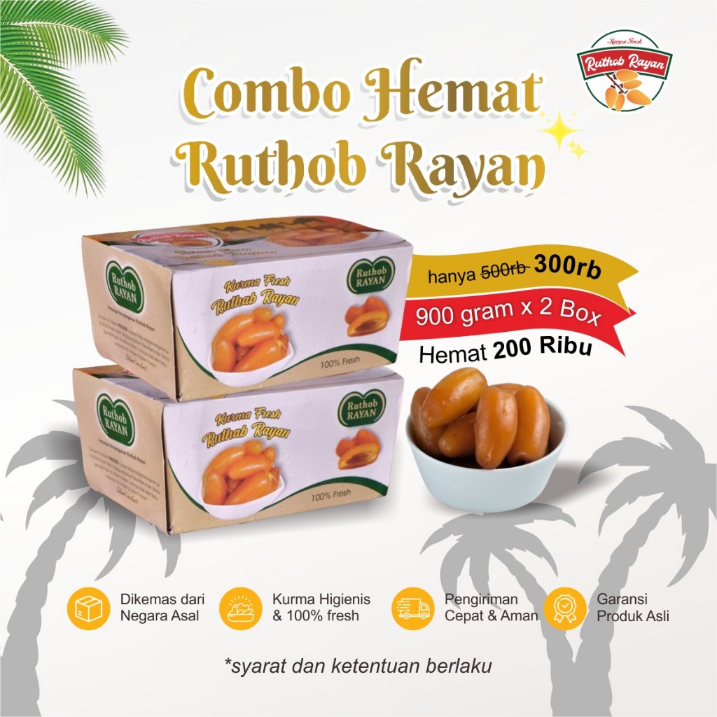 Jual Ruthob Rayan - Paket Double Kurma Ruthob Ukuran 900 Gram Premium ...