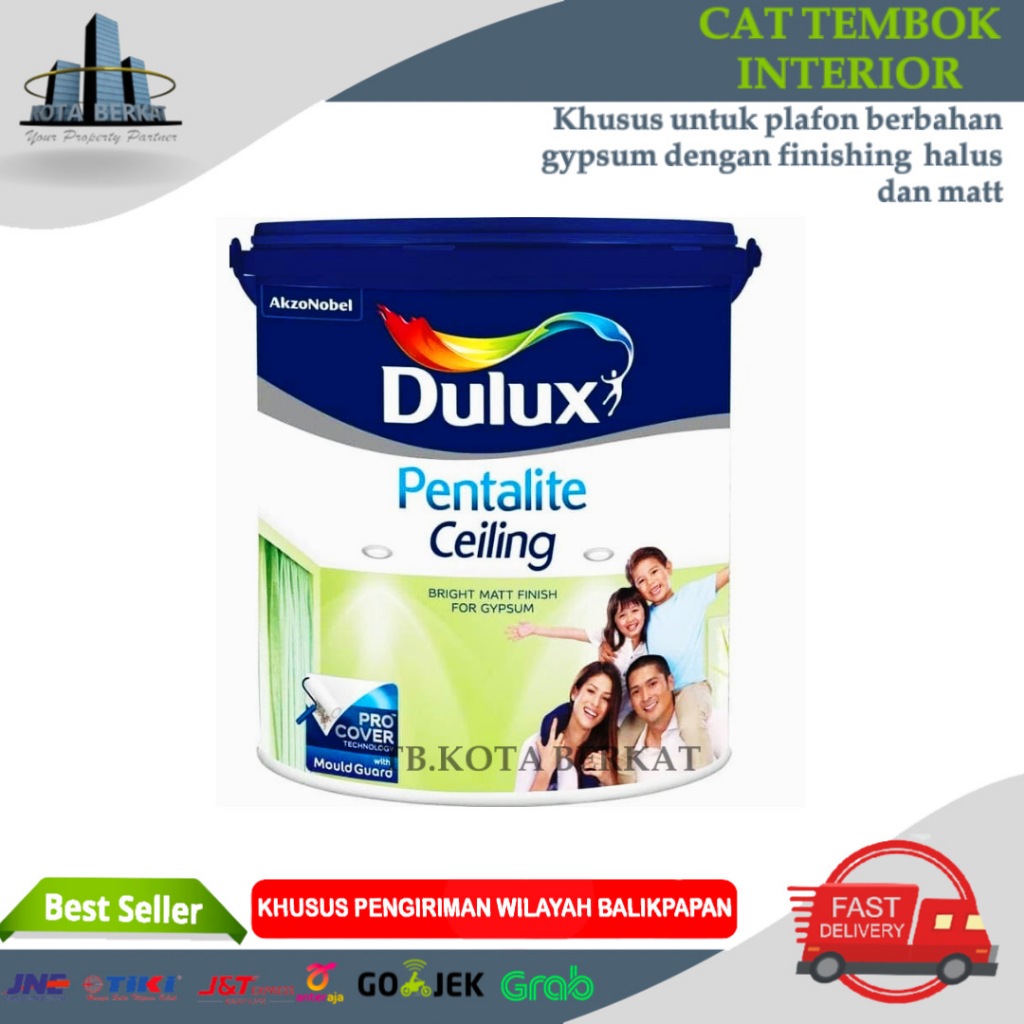 Jual DULUX PENTALITE CEILING/ CAT KHUSUS PLAFON (GYPSUM) 5KG | Shopee ...