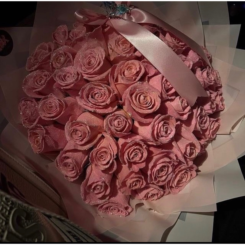Jual the glitter roses bouquet bucket buket bunga segar mawar ready ...